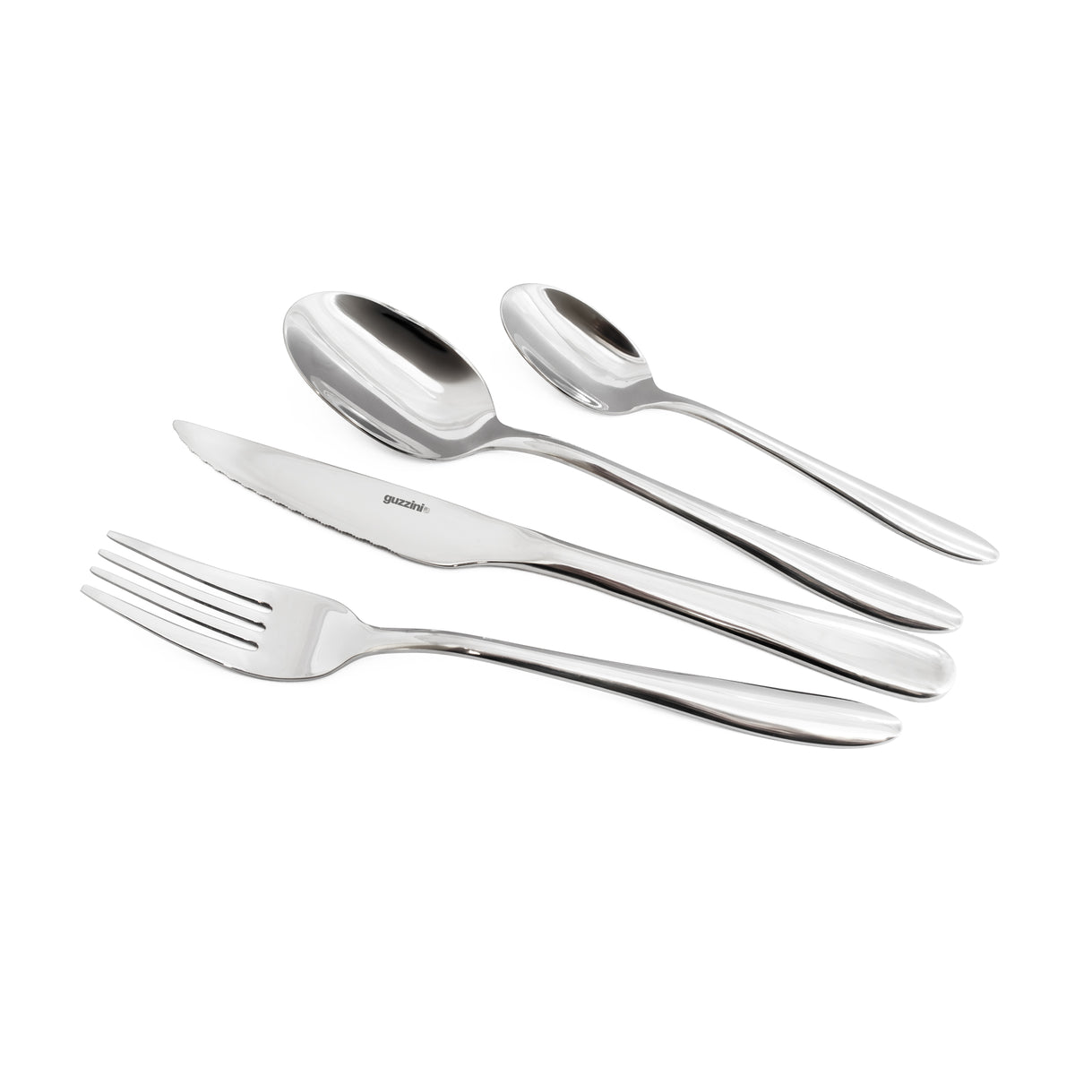 LeTotonCasa | Juego Cubiertos 24 Pzas Posate Guzzini Acero Inoxidable