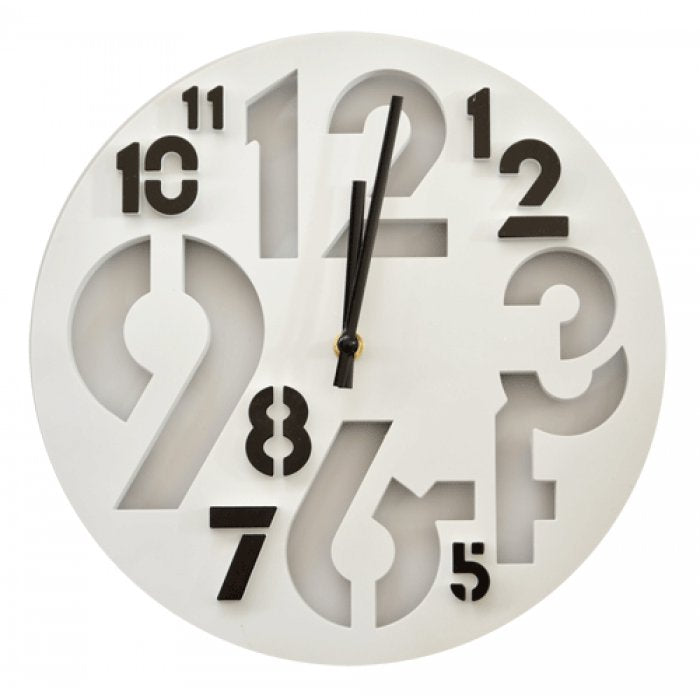 LeTotonCasa | Reloj Pared Numeros/Relieve Blanco