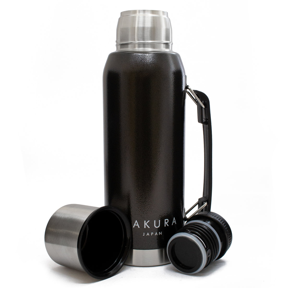 LeTotonCasa | Termo Sakura Clásico 1L De Acero Inoxidable Negro